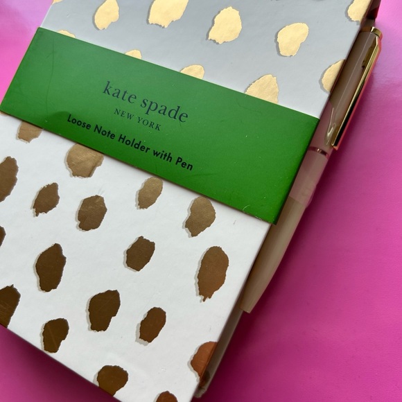 kate spade | Office | Kate Spade Gold Flamingo Dot Loose Note Holder ...